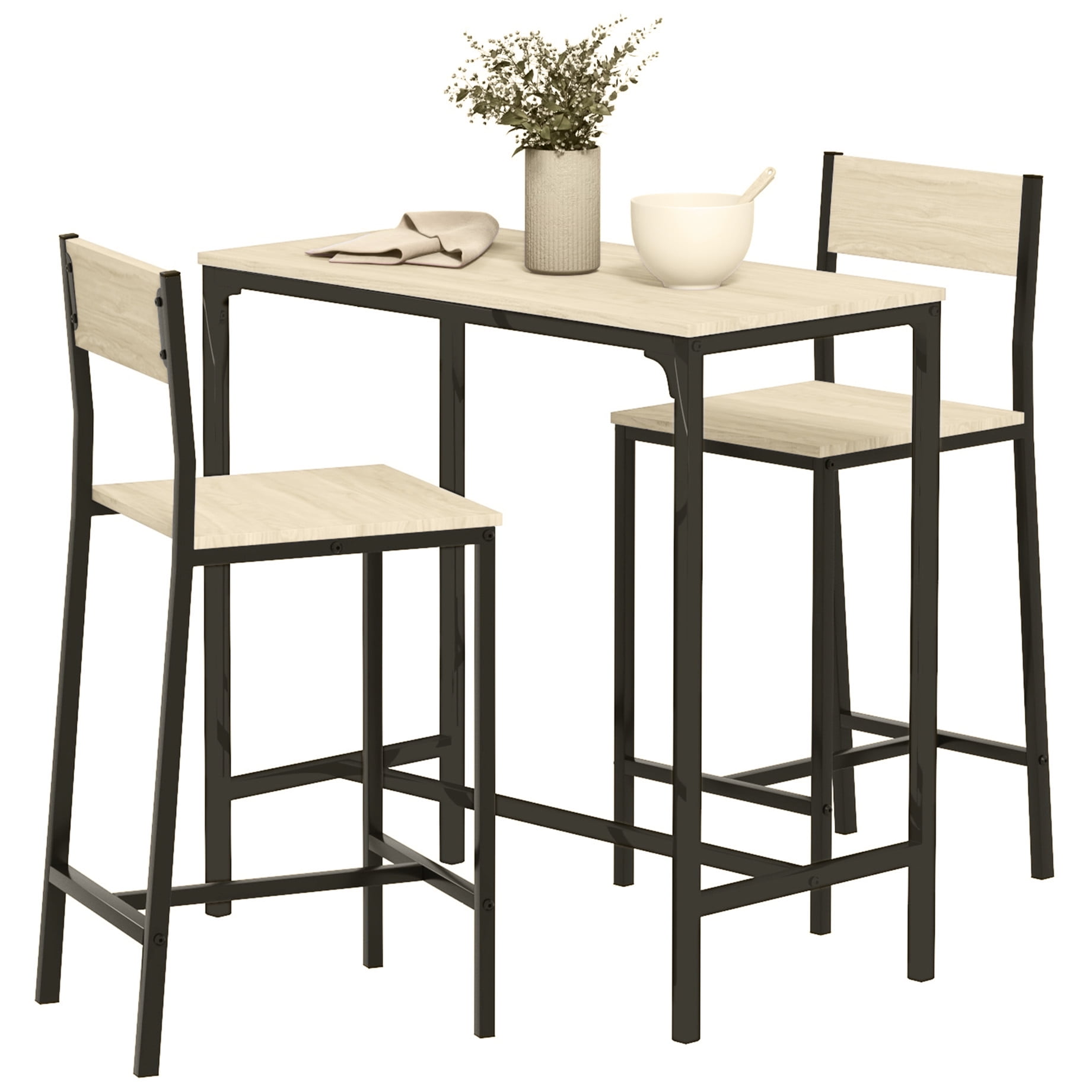 Compact Oak Bar Dining - Maximize Your Limited Space Table And Chairs ...