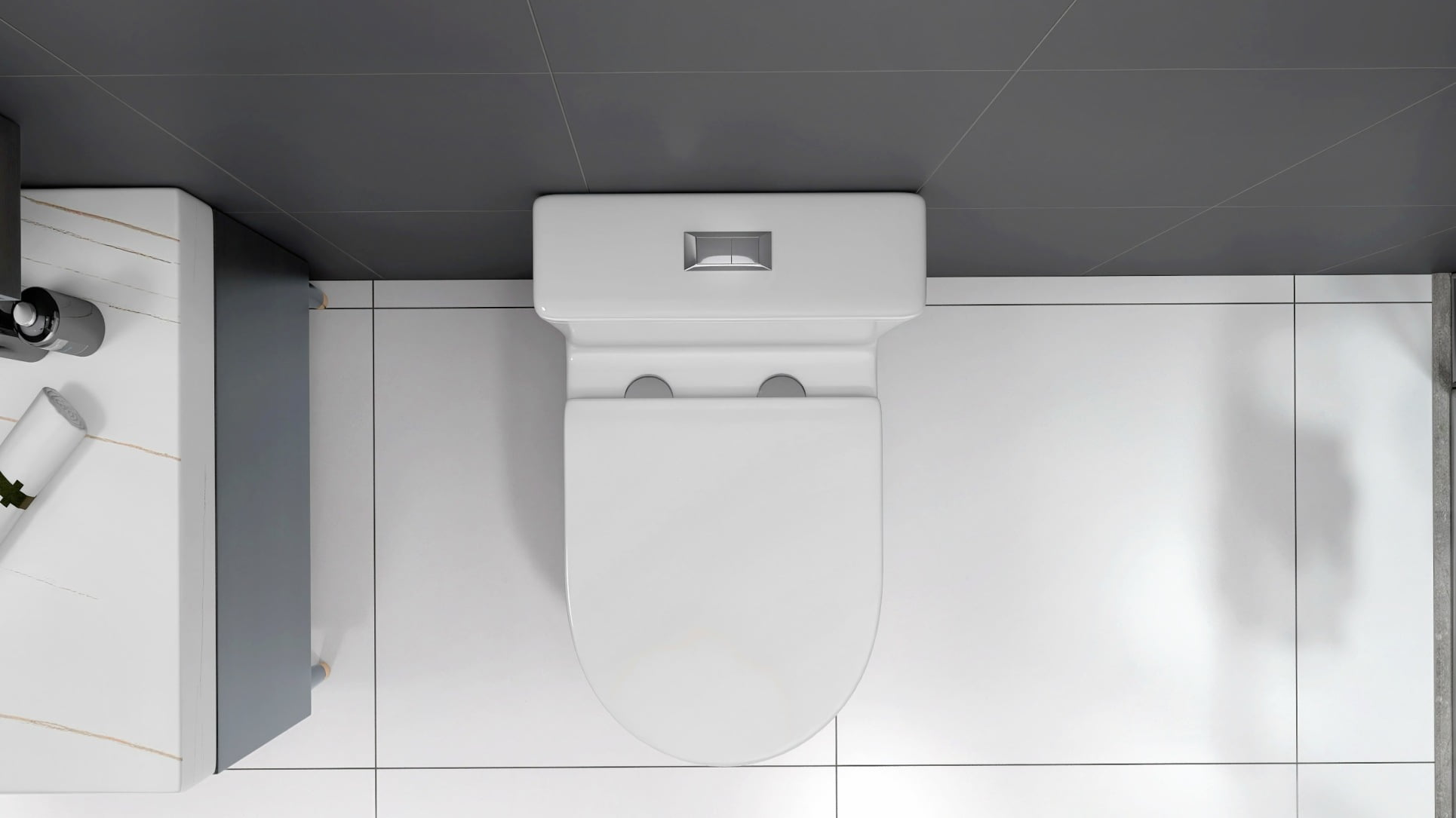 Compact One Piece Toilet with Dual Flush, 23" Short Depth for Small ...