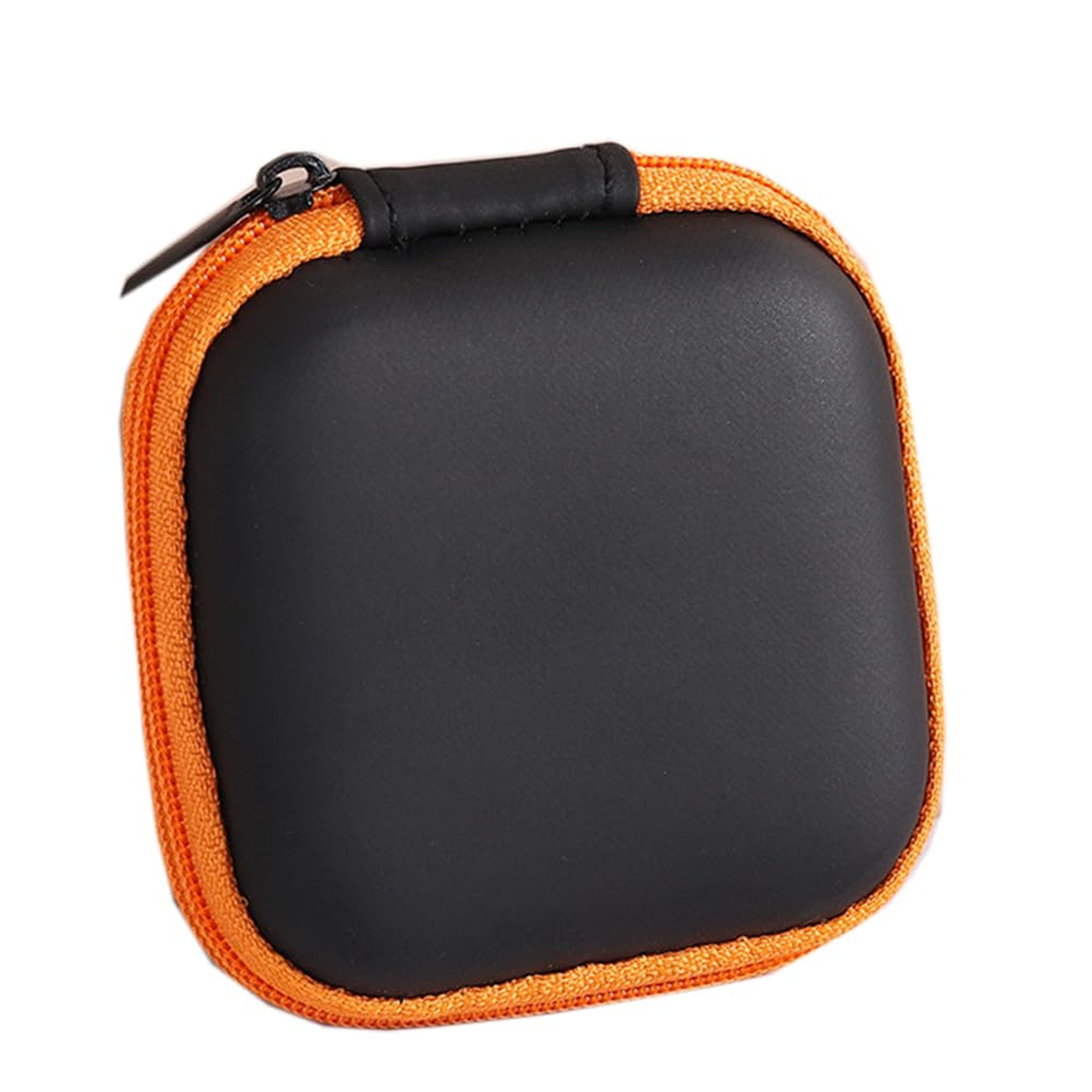 Compact Orange Earbud Organizer Case for Wireless Headphones and ...