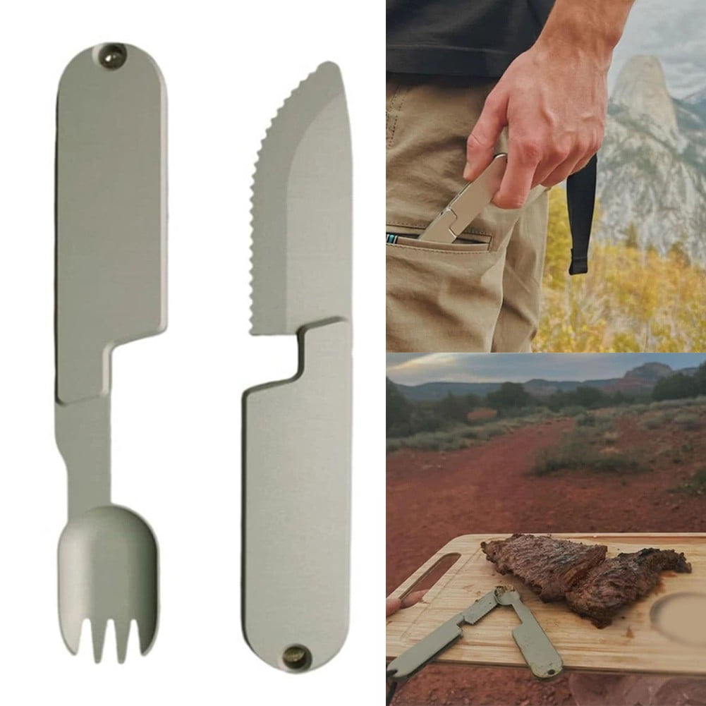Compact Outdoor Set Camping Utensils Set Outdoor Adventures 2-in-1 ...
