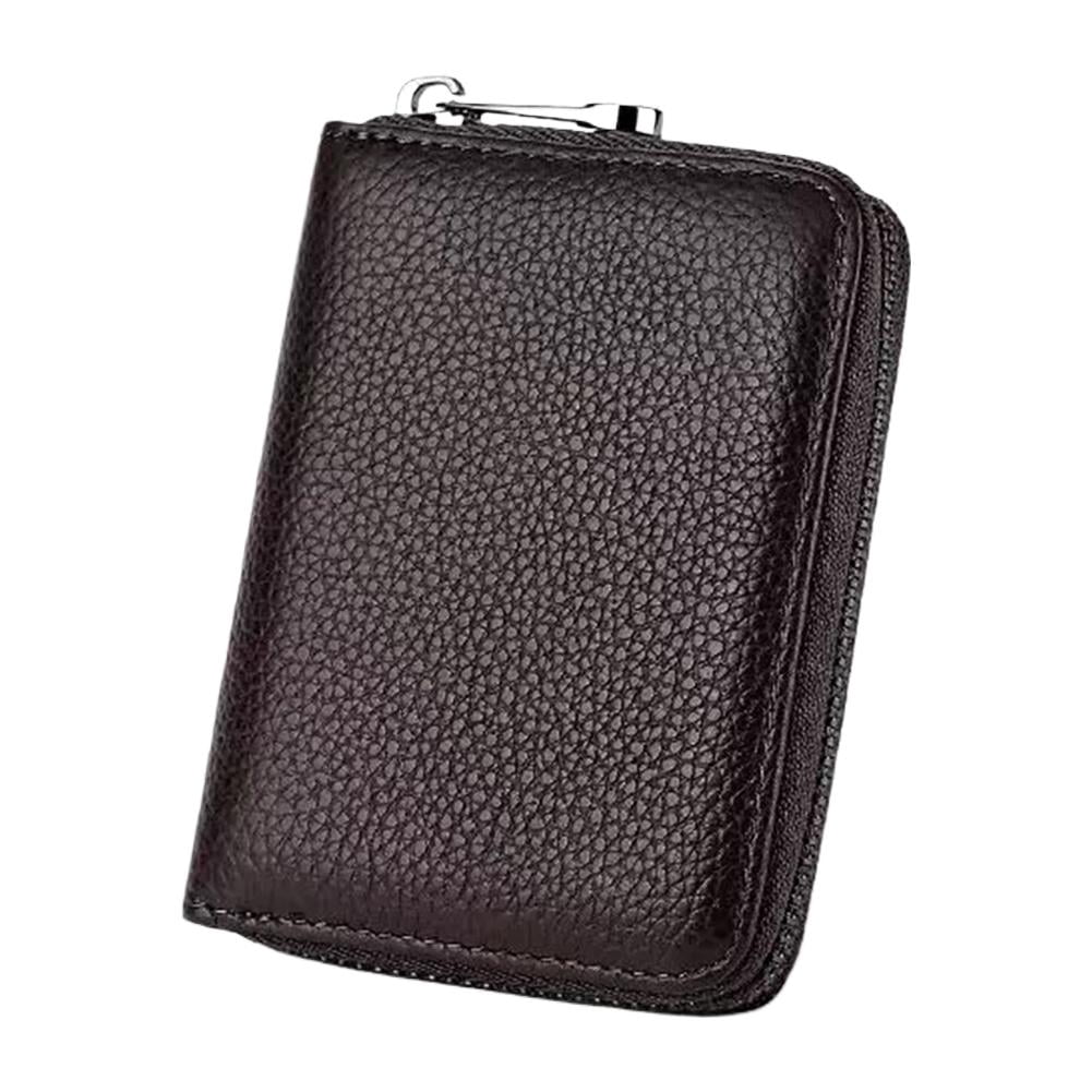 Compact PU Card Wallet – 20-Slot Accordion Organizer with Zipper ...