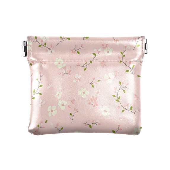 Compact PU Leather Coin Purse Small Spring-Frame Wallet Change Pouch ...