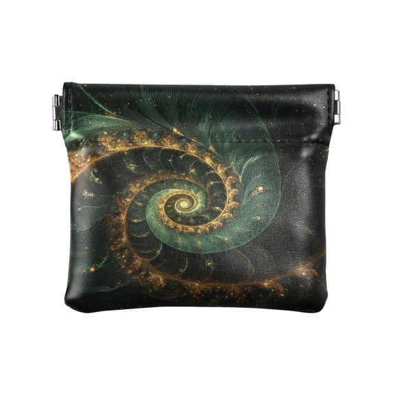 Compact PU Leather Coin Purse Small Spring-Frame Wallet Change Pouch ...