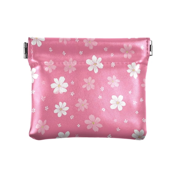 Compact PU Leather Coin Purse Small Spring-Frame Wallet Change Pouch ...