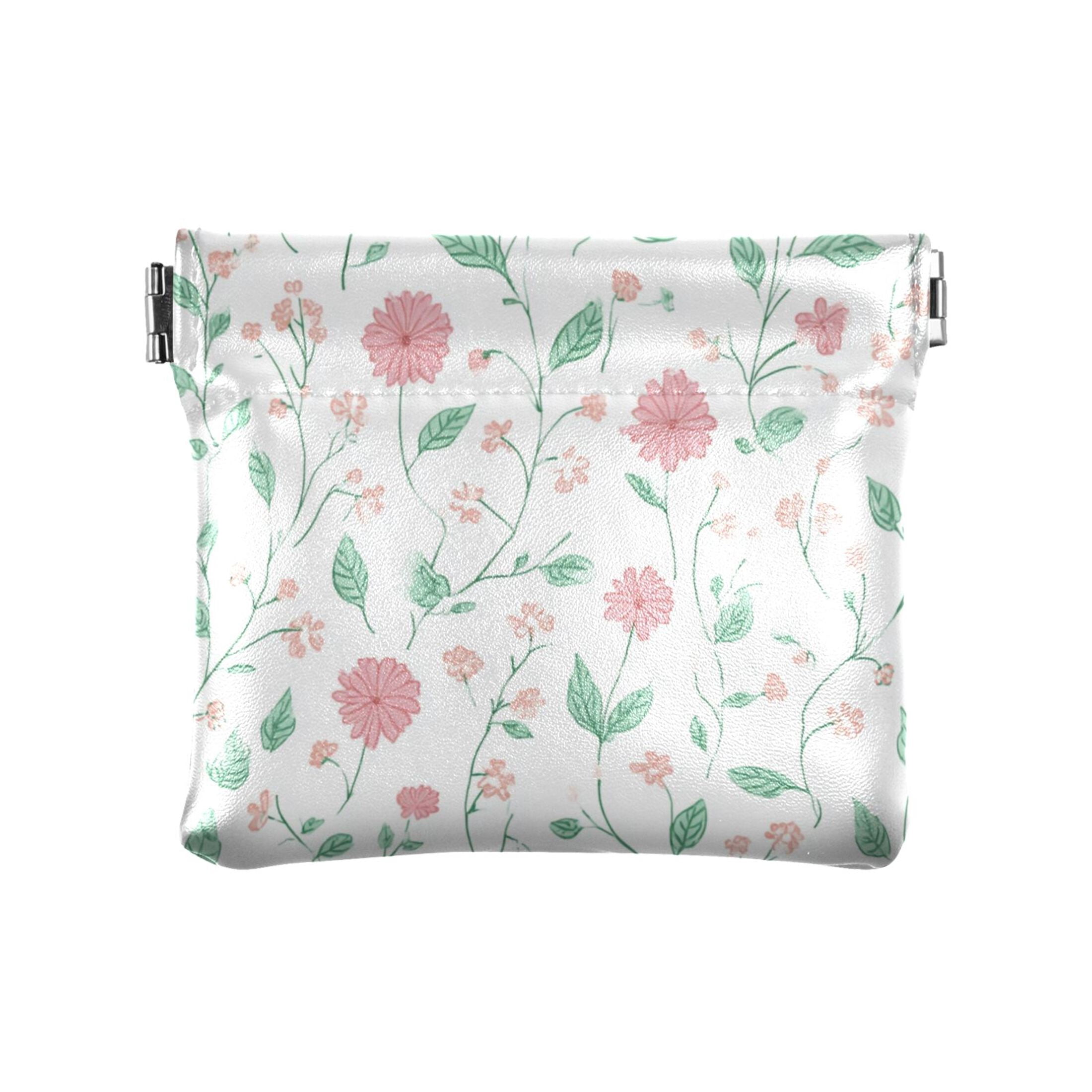 Compact PU Leather Coin Purse Small Spring-Frame Wallet Change Pouch ...