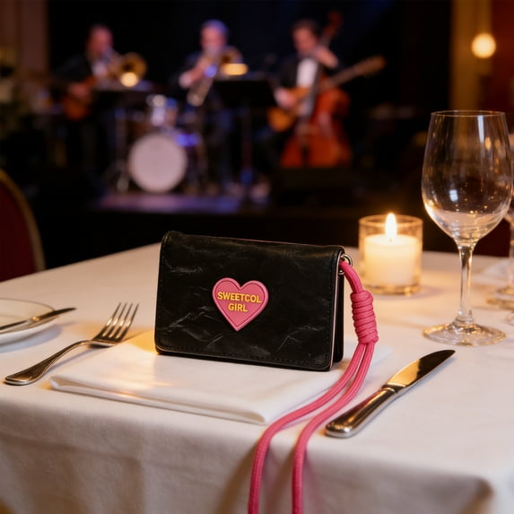 Compact PU Leather Wallet with Magnetic Closure and Hand Strap, Multi ...