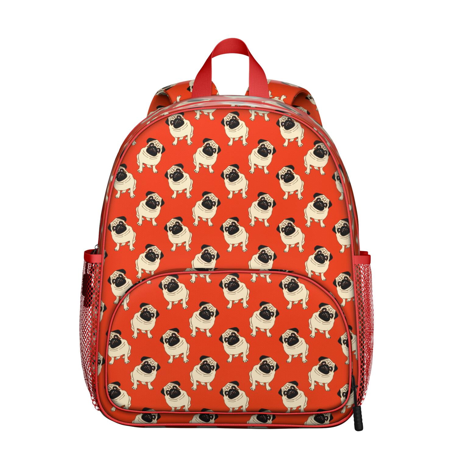Compact Pet Lover Backpack Featuring Puppy and Bone Print, Lightweight ...
