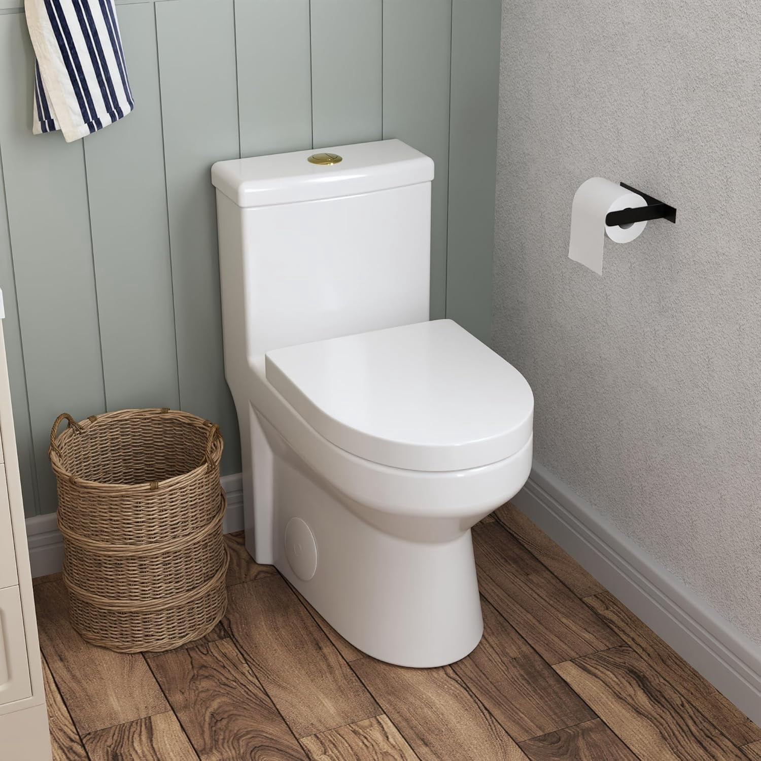 Compact Piece Toilet with Comfortable Seat Height Modern Toilet for ...