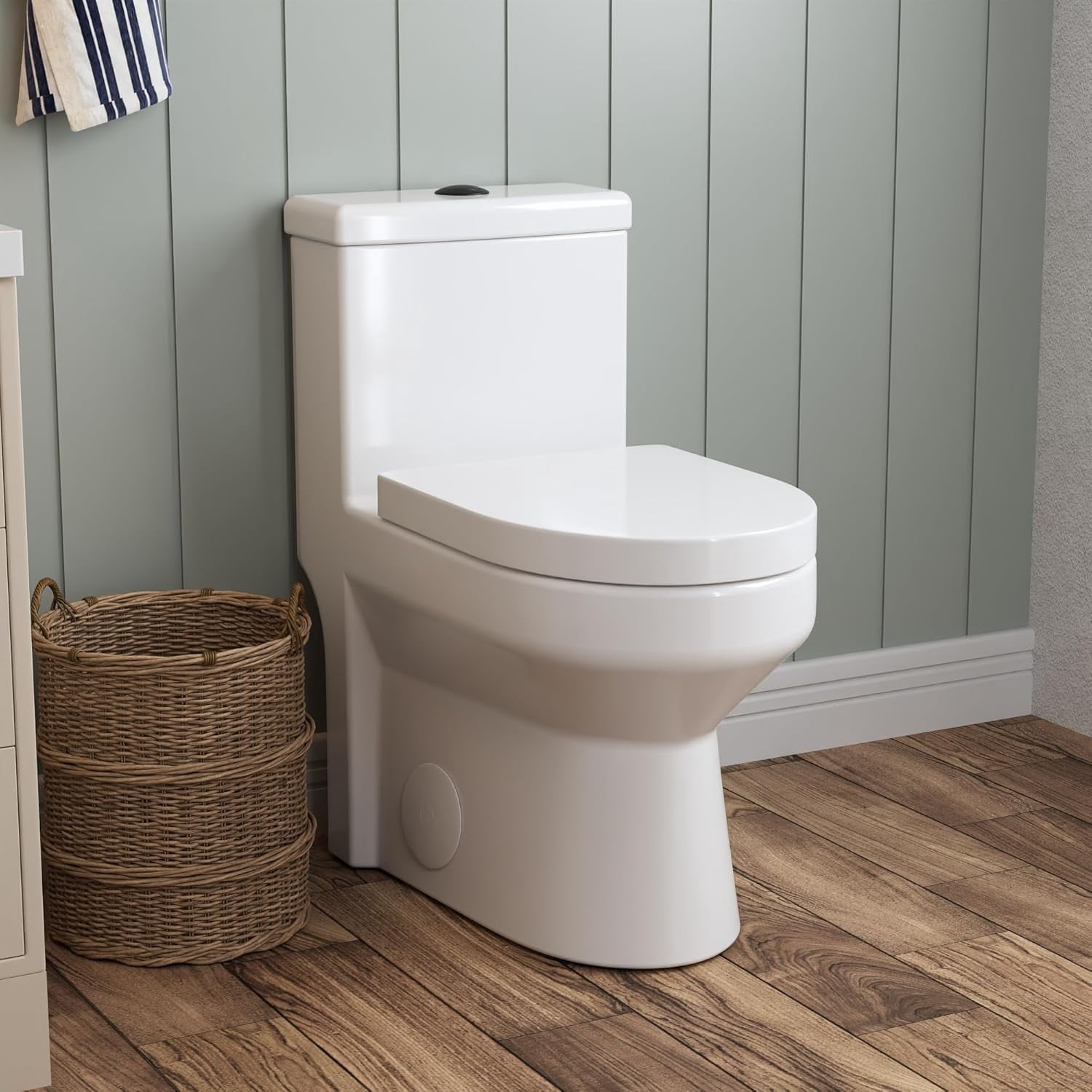 Compact Piece Toilet with Comfortable Seat Height Modern Toilet for ...