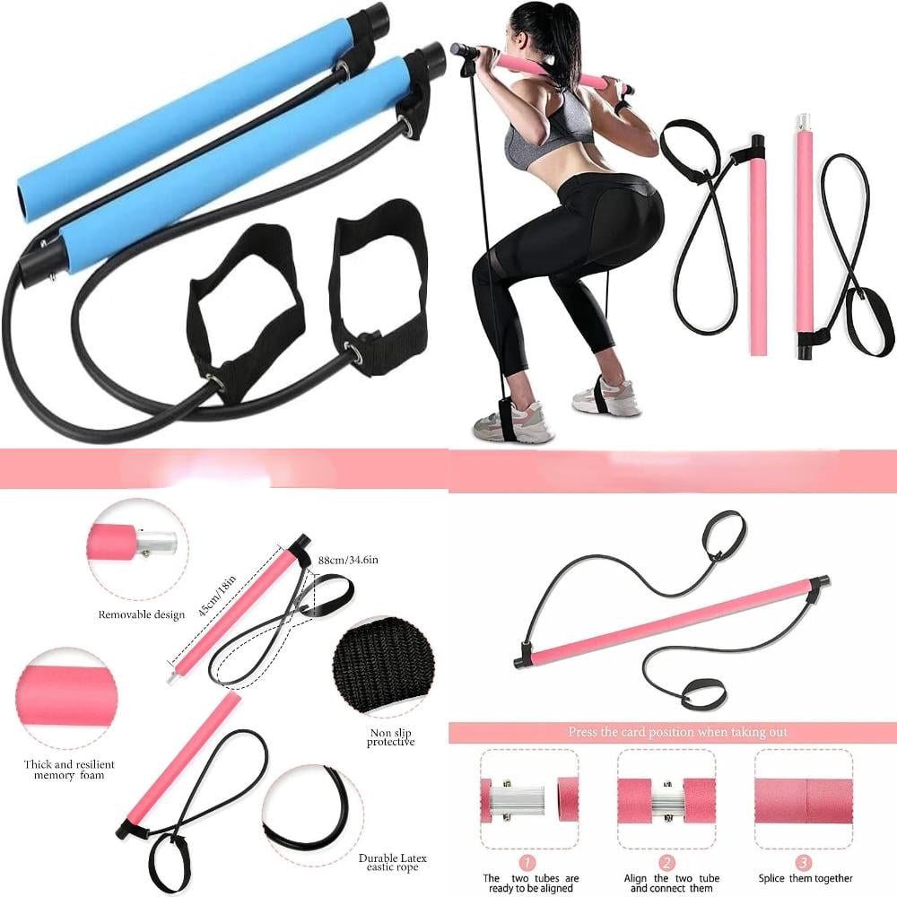 Compact Pilates with Resistance Band for Gym Muscle Toning and ...