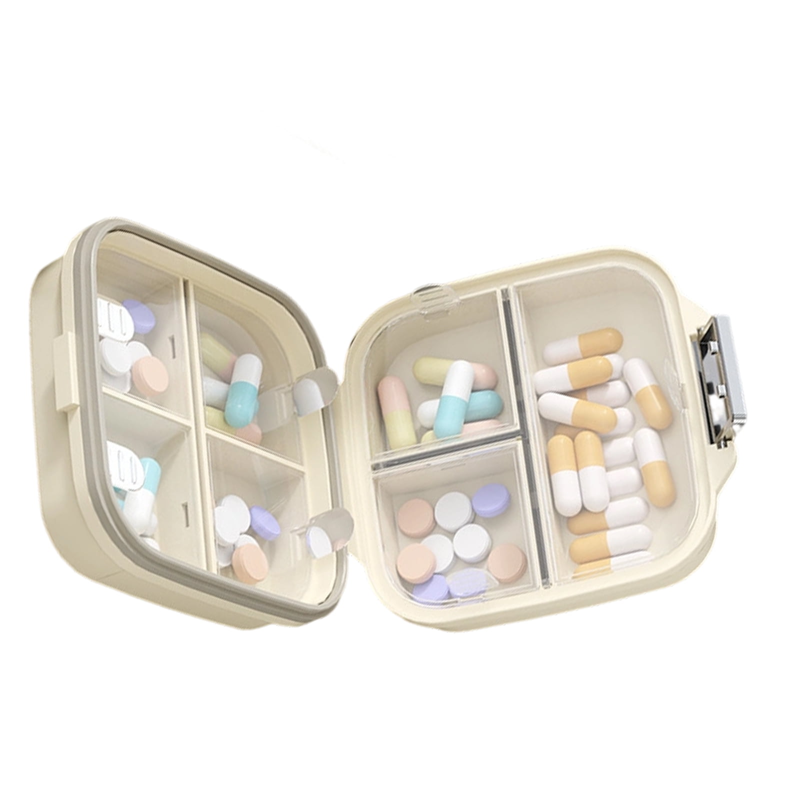 Compact Pills Box Large Capacity Weekly Medication Storage for ...
