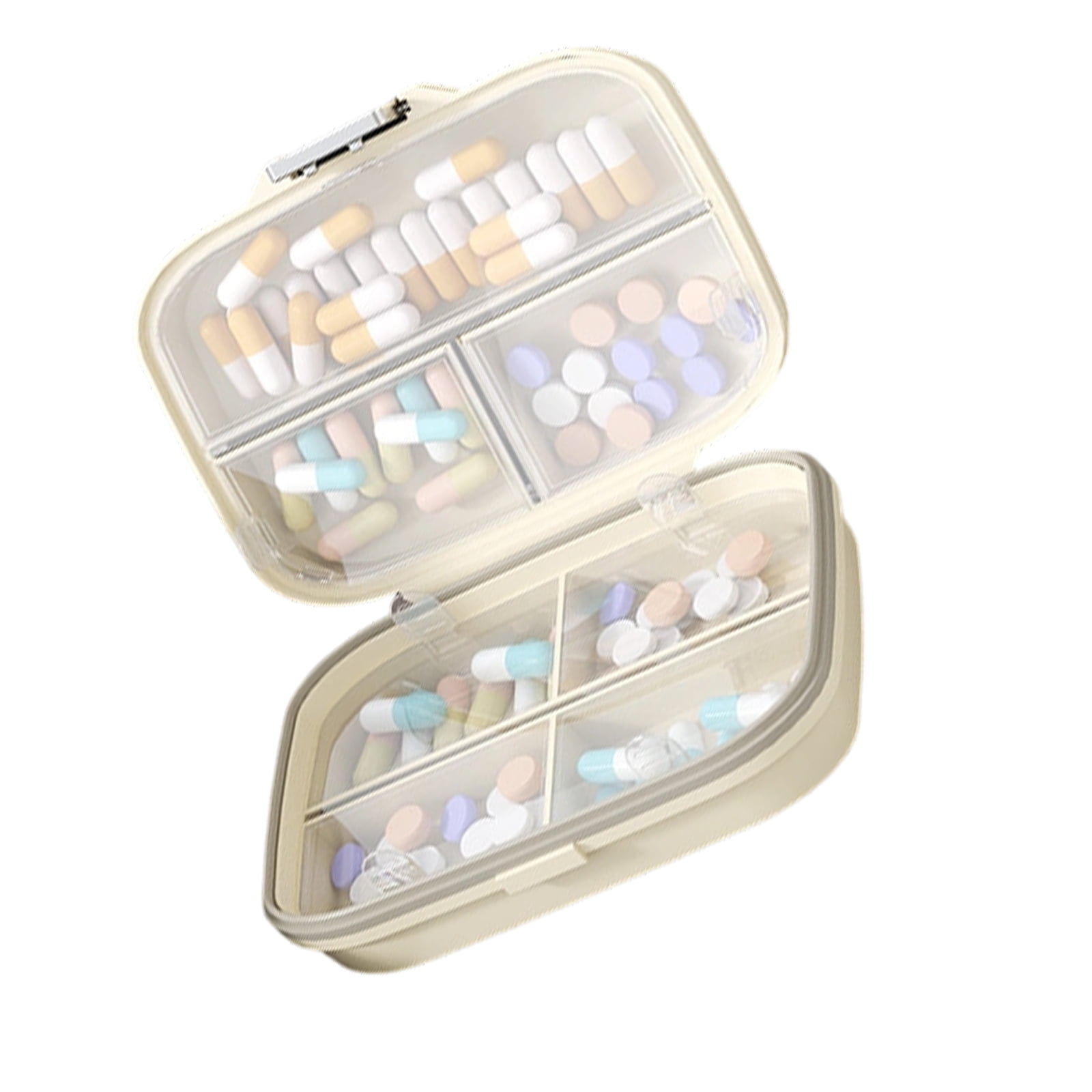 Compact Pills Box Large Capacity Weekly Medication Storage for ...
