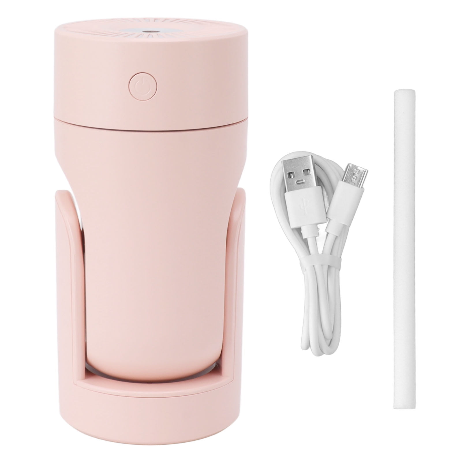 Compact Pink Portable Mini Humidifier, USB Powered, Automatic Rotating ...
