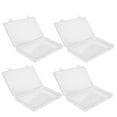 Compact Plastic Boxes for Small Item Organization Transparent Hinged ...
