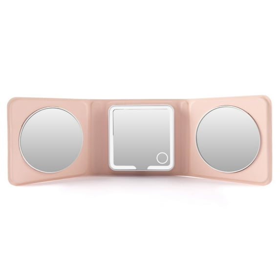 Compact Portable 3-Way Foldable Makeup Mirror - 5X/Plain/10X ...