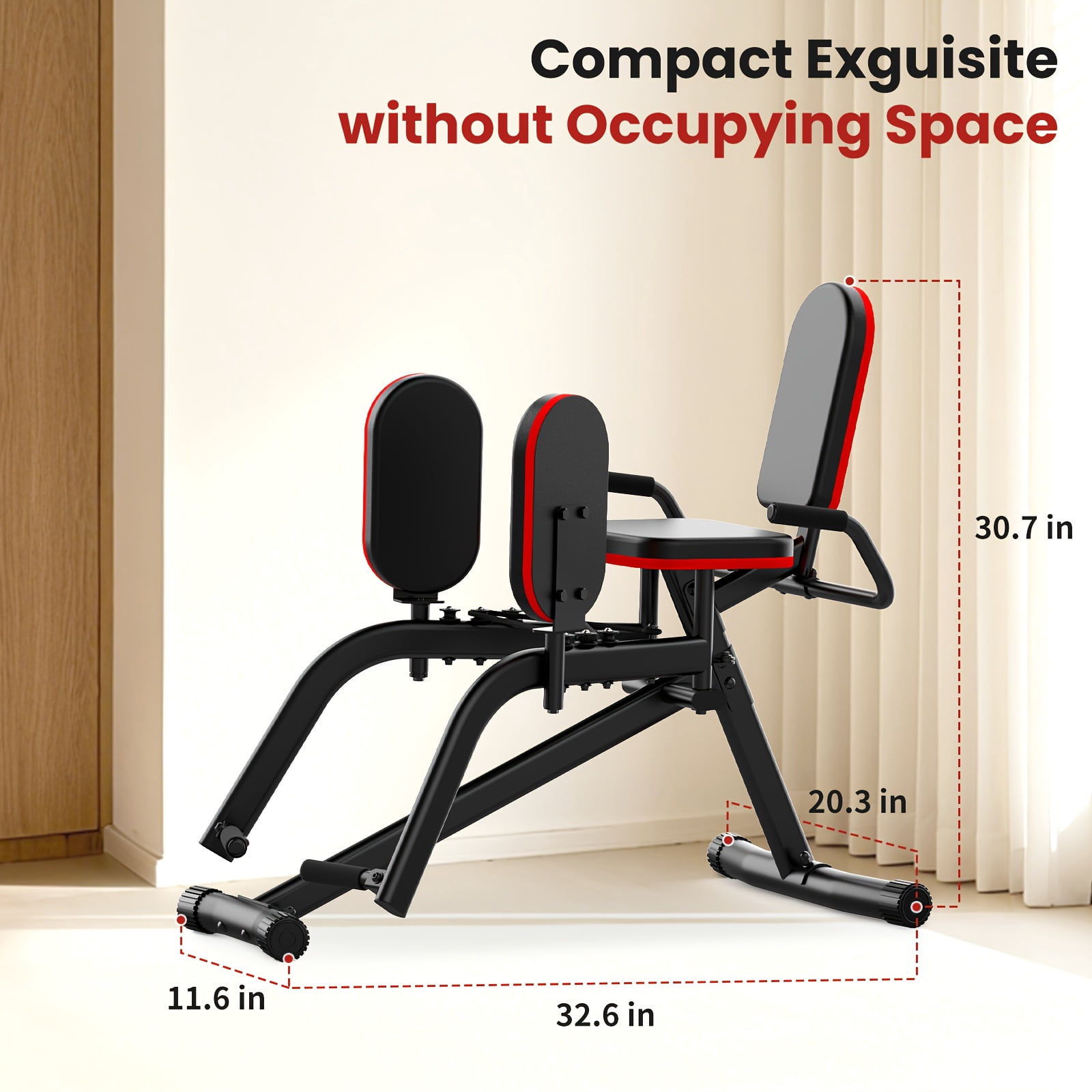 Compact Portable Hip Abductor Machine with 4-Level Adjustable ...