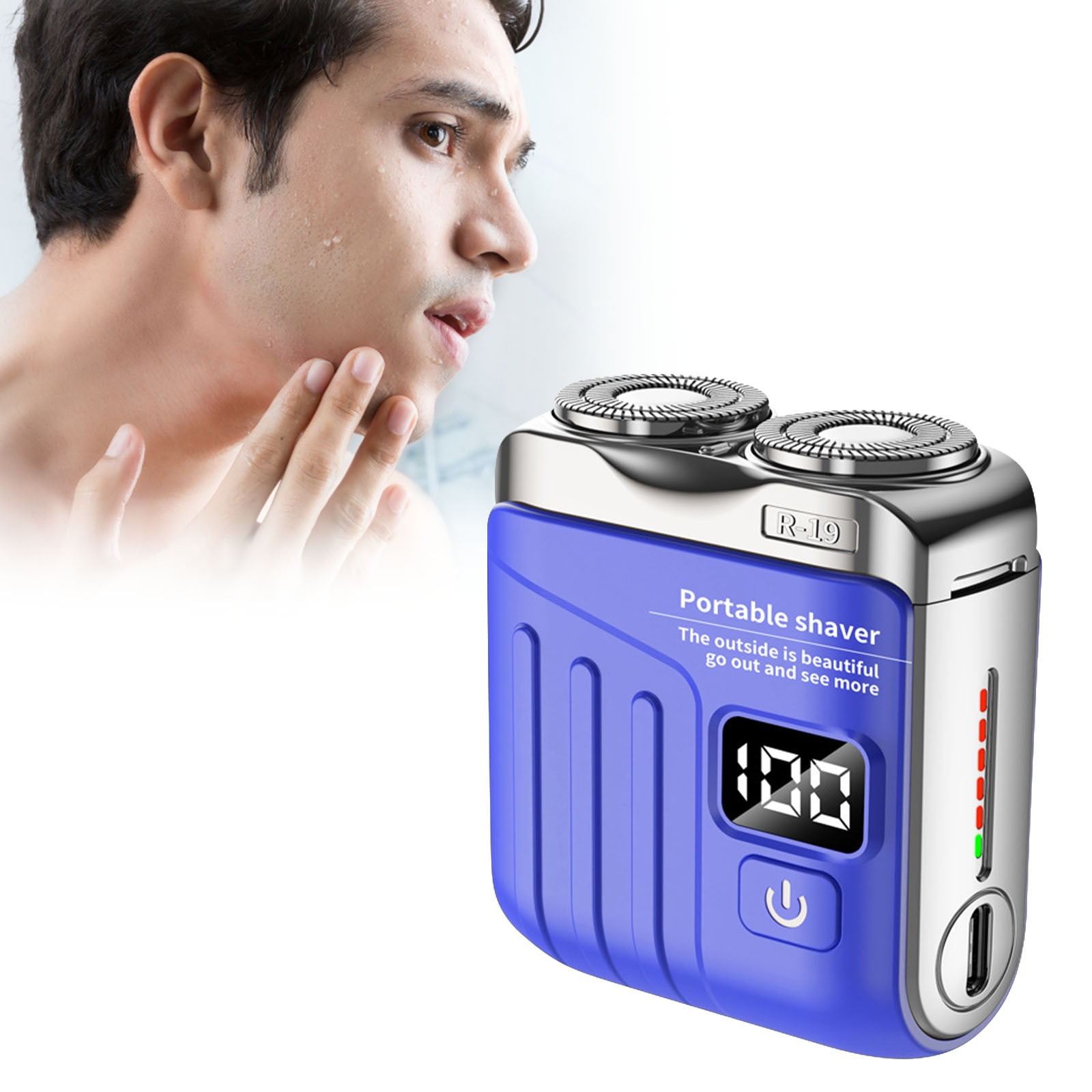 Compact Portable Shaver for Men Wireless Wet and Dry Shaving Ideal ...
