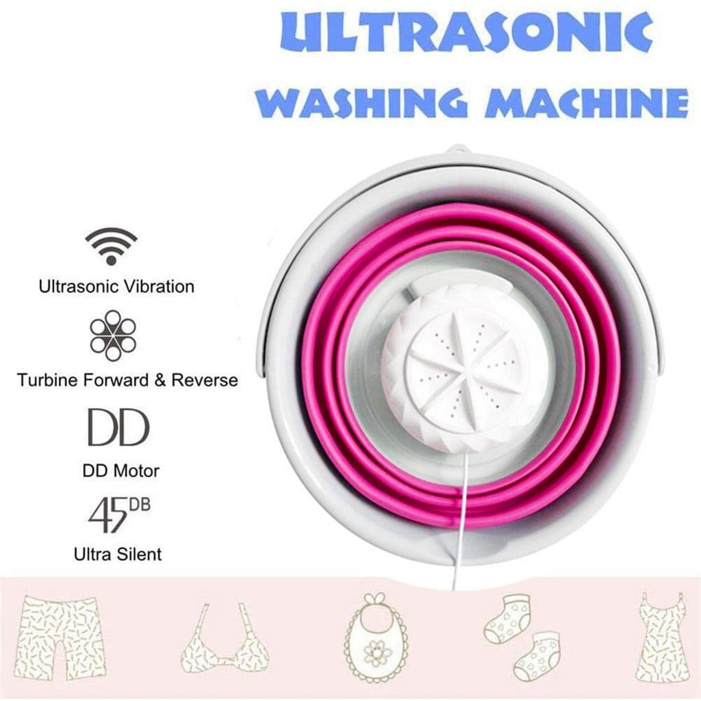 Compact Portable Washing Machine, Foldable Tub Turbine Washer, 4 ...