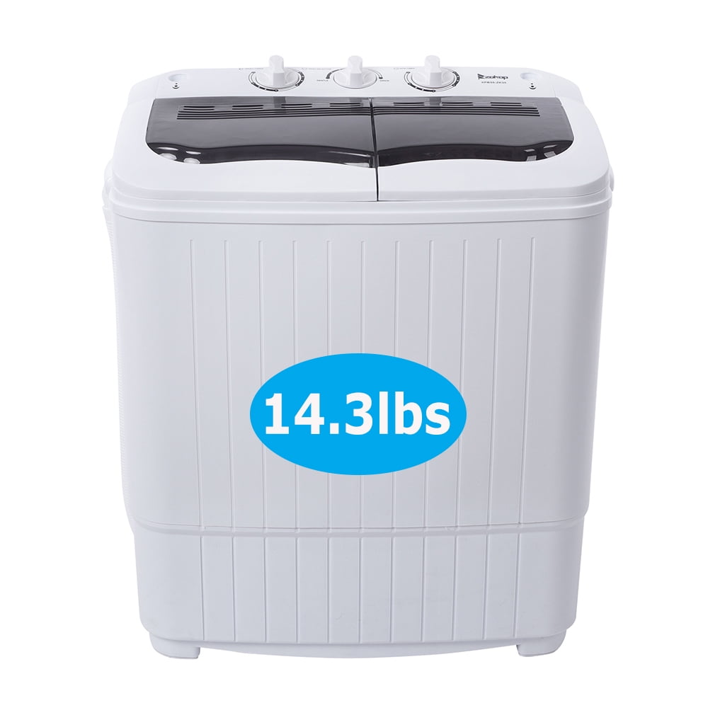 Compact Portable Washing Machine,Mini Compact Twin Tub with Built-in ...
