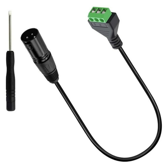 Compact Portable XLR Cable XLR Connector to 3 Pin Screw Terminal Cable ...