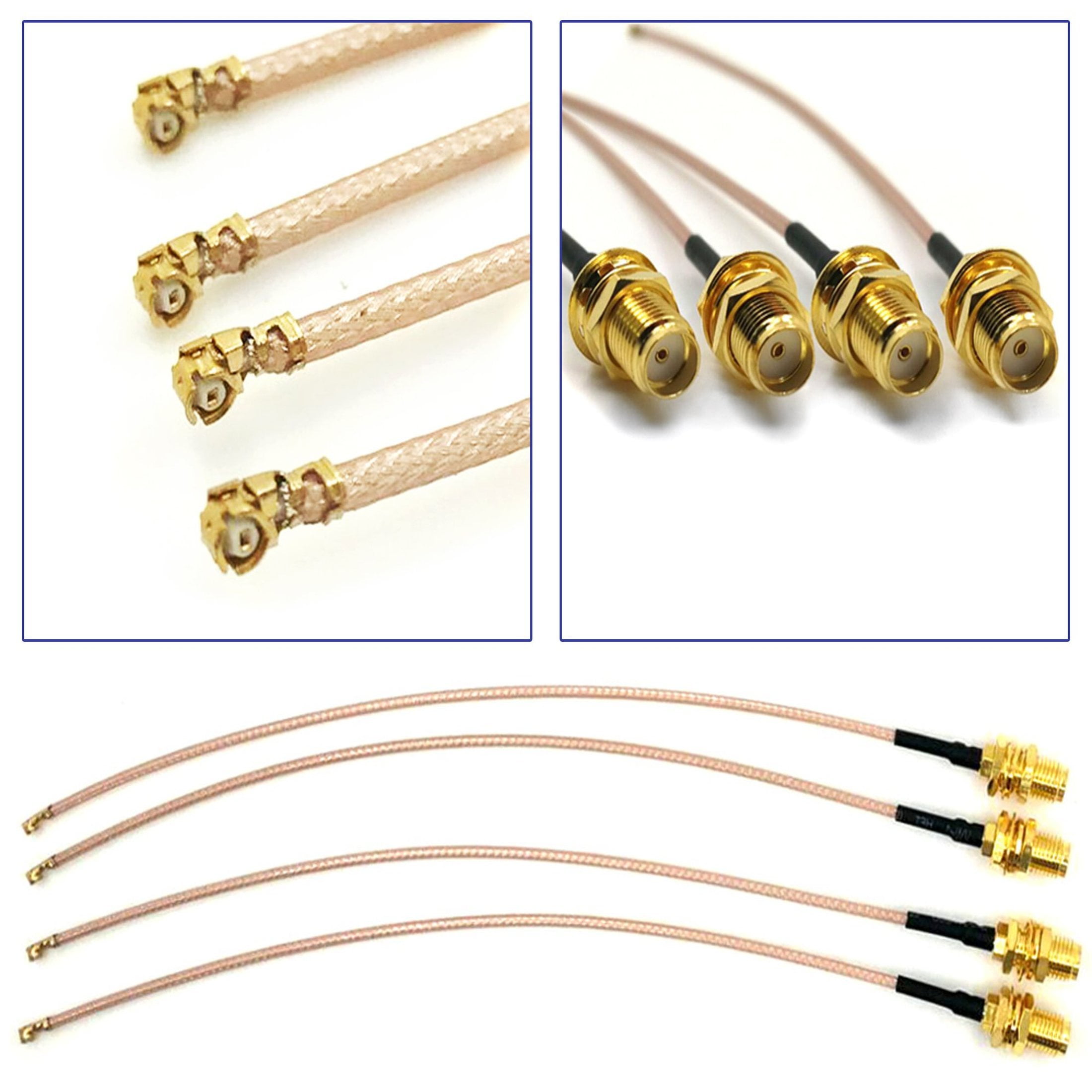 Compact RF U.FL Mini PCI to SMA Female Antenna Pigtail Cable Set ...
