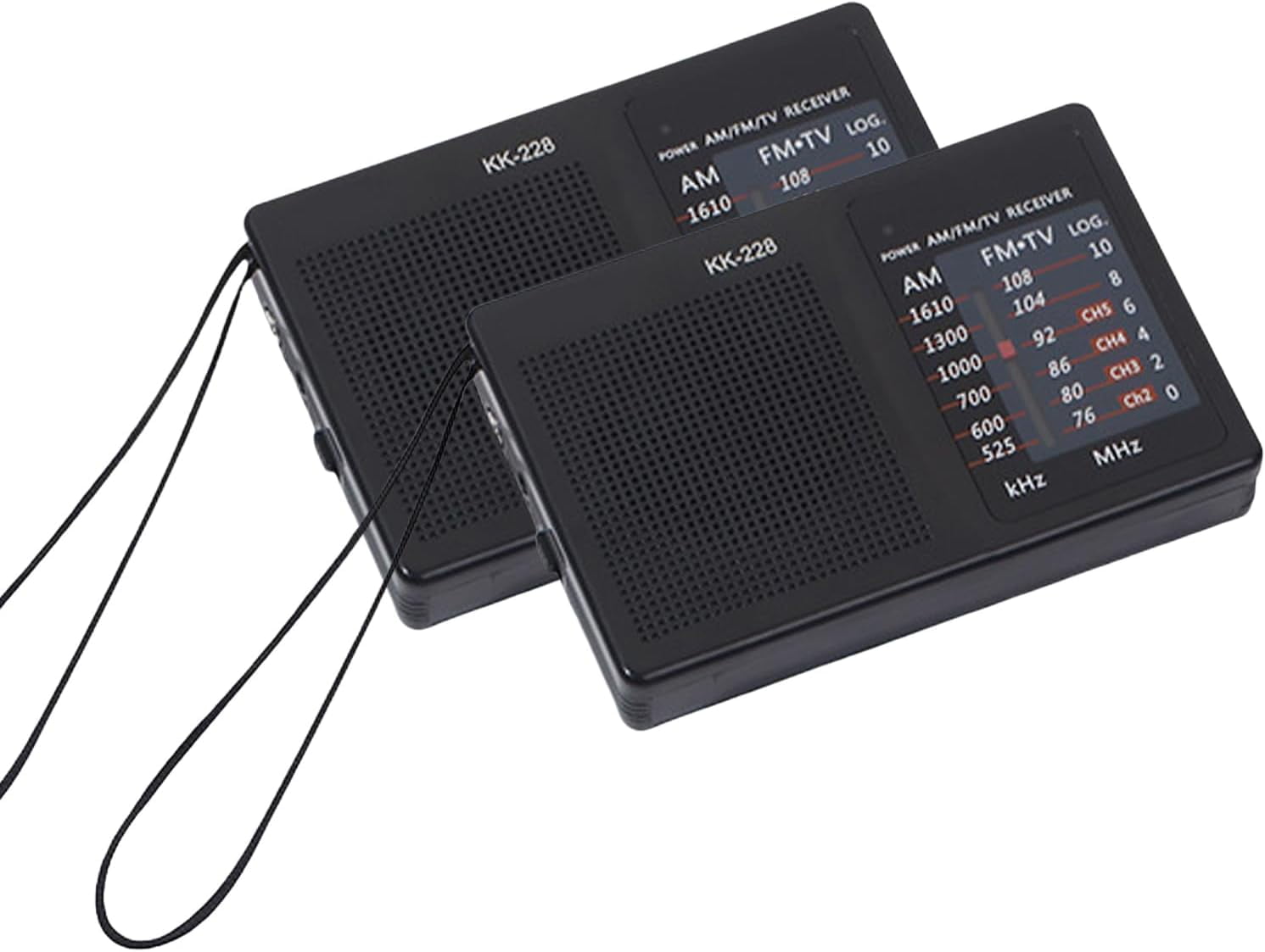 Compact Radio, 2-Pack AM/FM Portable Pocket Radios, Transistor Radios ...
