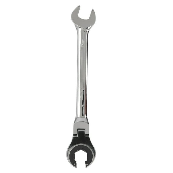 Compact Ratcheting Wrench, 5° Swing Arc, Open End Flexible Ratchet Head ...