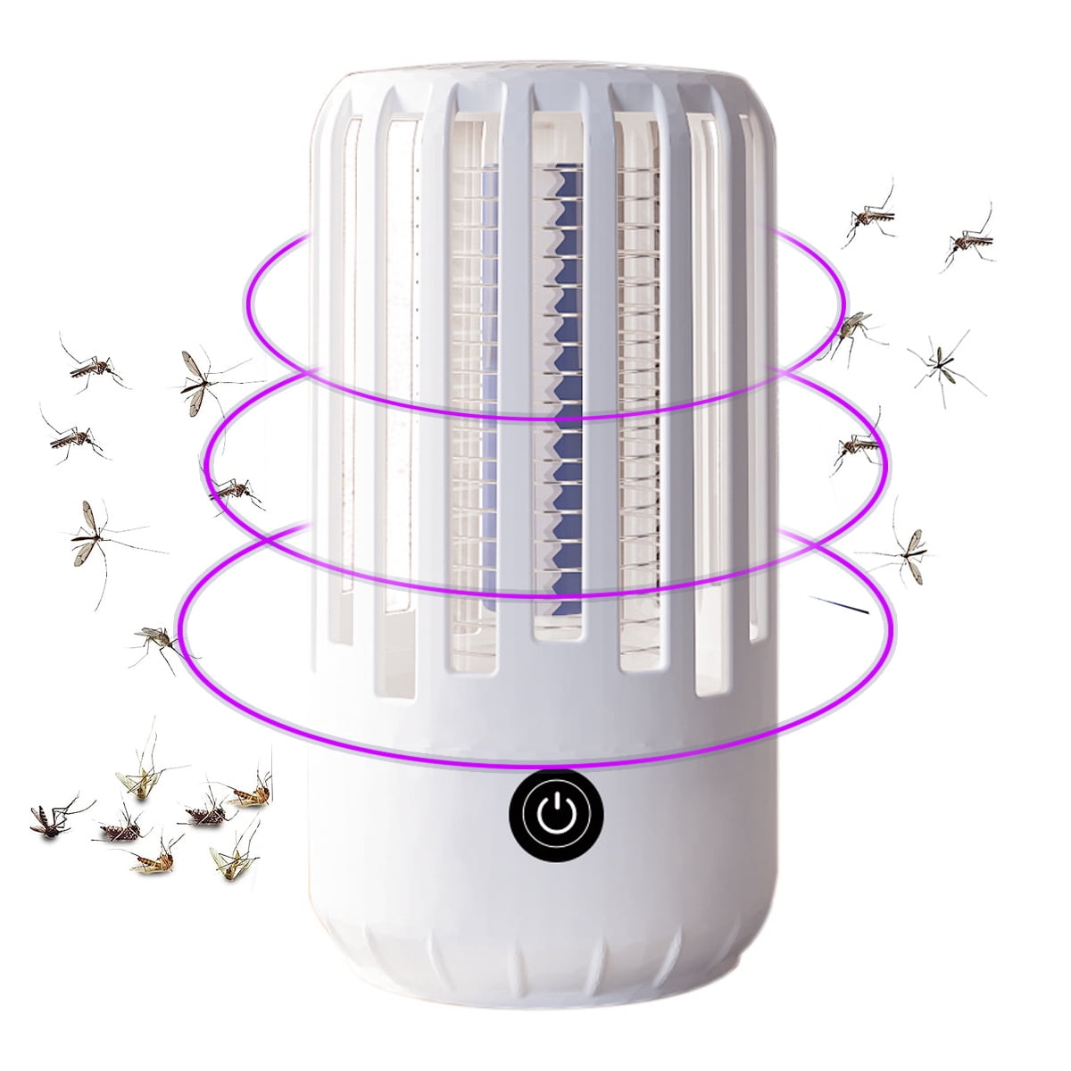 Compact Rechargeable Portable Bug Zapper, Dual-functionality Trap for ...
