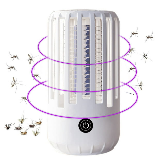 Compact Rechargeable Portable Bug Zapper, Dual-functionality Trap for ...