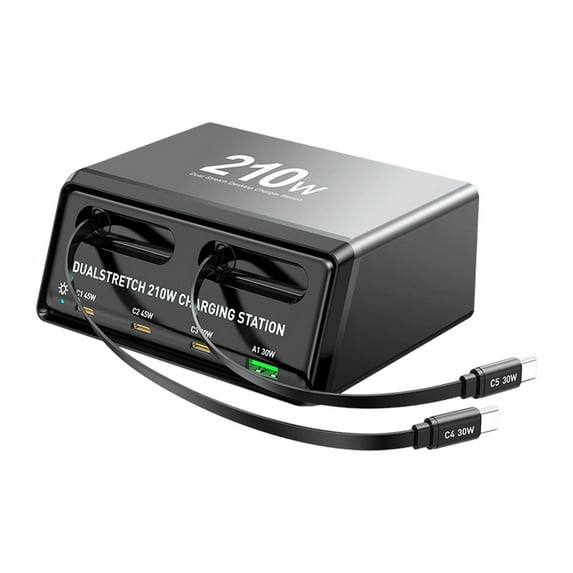 Compact Retractable Cable Chargers 210W for Phones Tablets Laptops ...
