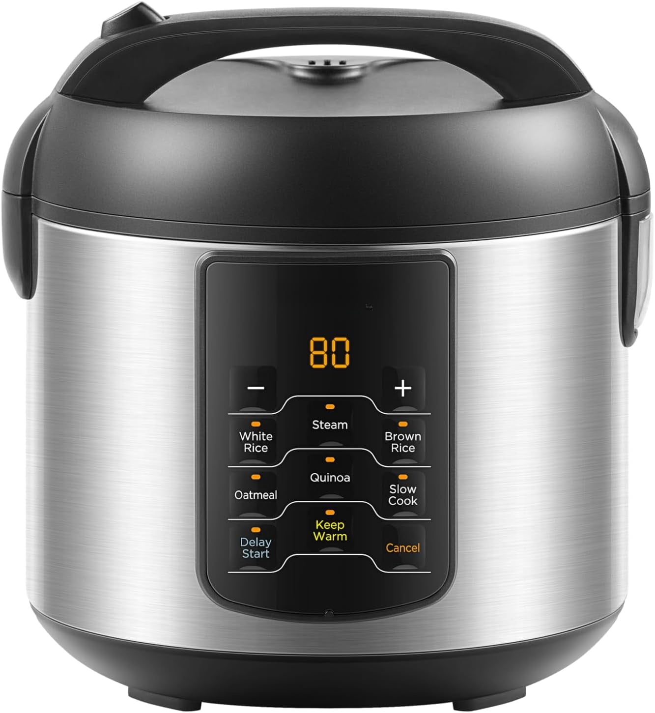 Compact Rice Cooker, 6-in-1 Stainless Steel Multi Cooker, Slow Cooker ...