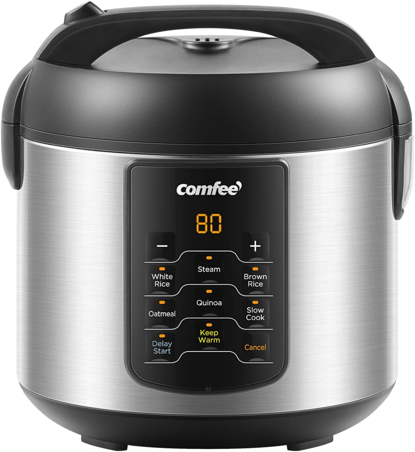 Compact Rice Cooker, 6-in-1 Stainless Steel Multi Slow Steamer, Saute ...
