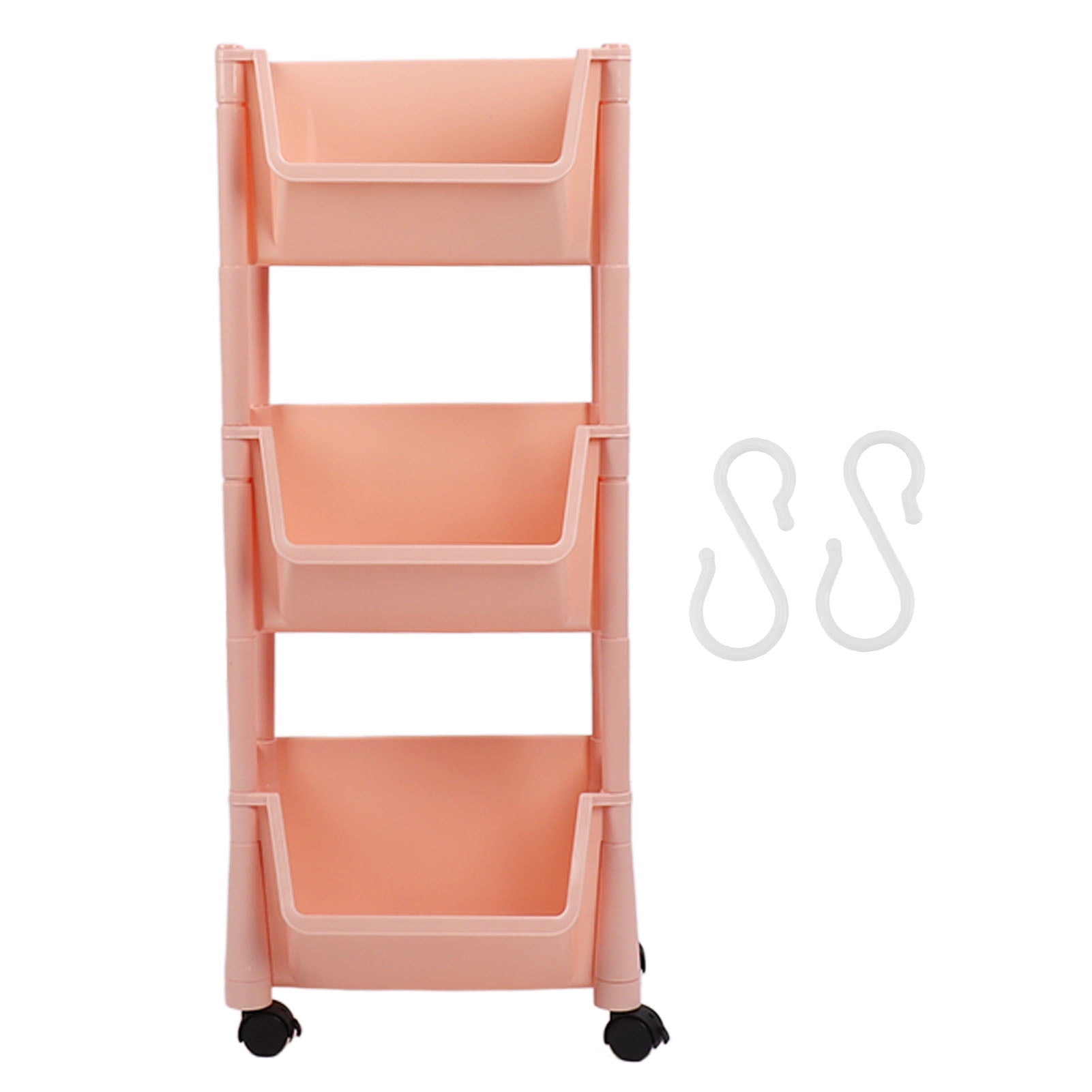 Compact Rolling Storage Organizer Large Capacity Mobile Utility Cart ...