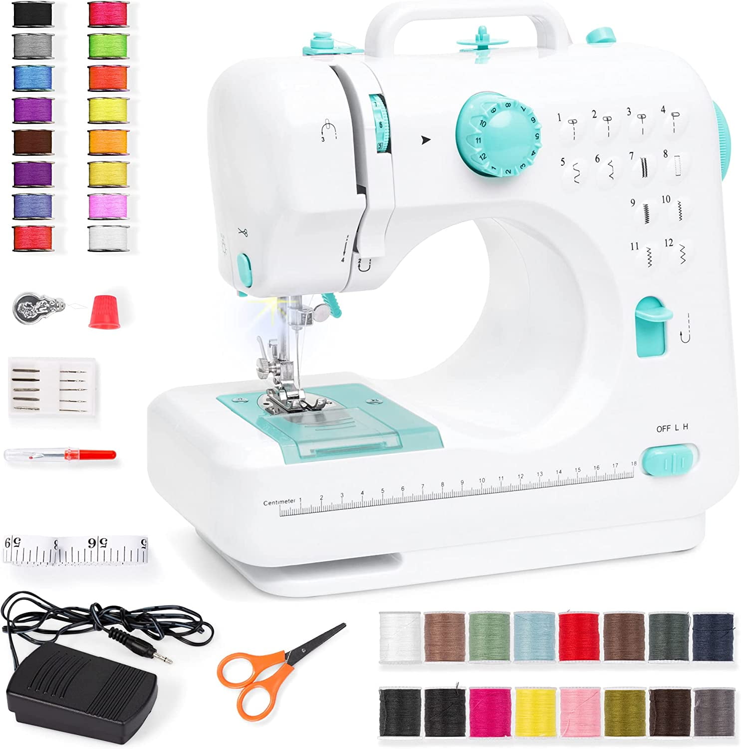Compact Sewing Machine, 42-Piece Beginners Kit, Multifunctional ...