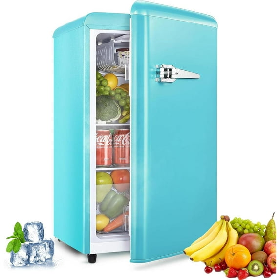 Compact Single Door Refrigerator with Freezer, 2.7 Cu.Ft Mini Fridge ...