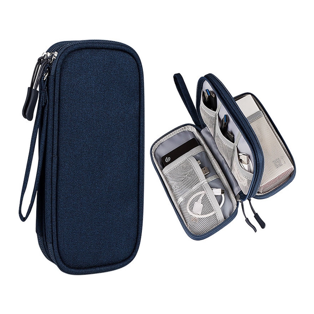 Compact Size Electronics Organizer, Travel Tech Carrying Case with ...