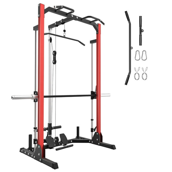 Mikolo Compact 7-IN-1 Smith Machine, 1000LBS Squat Equipment, Home Gym ...