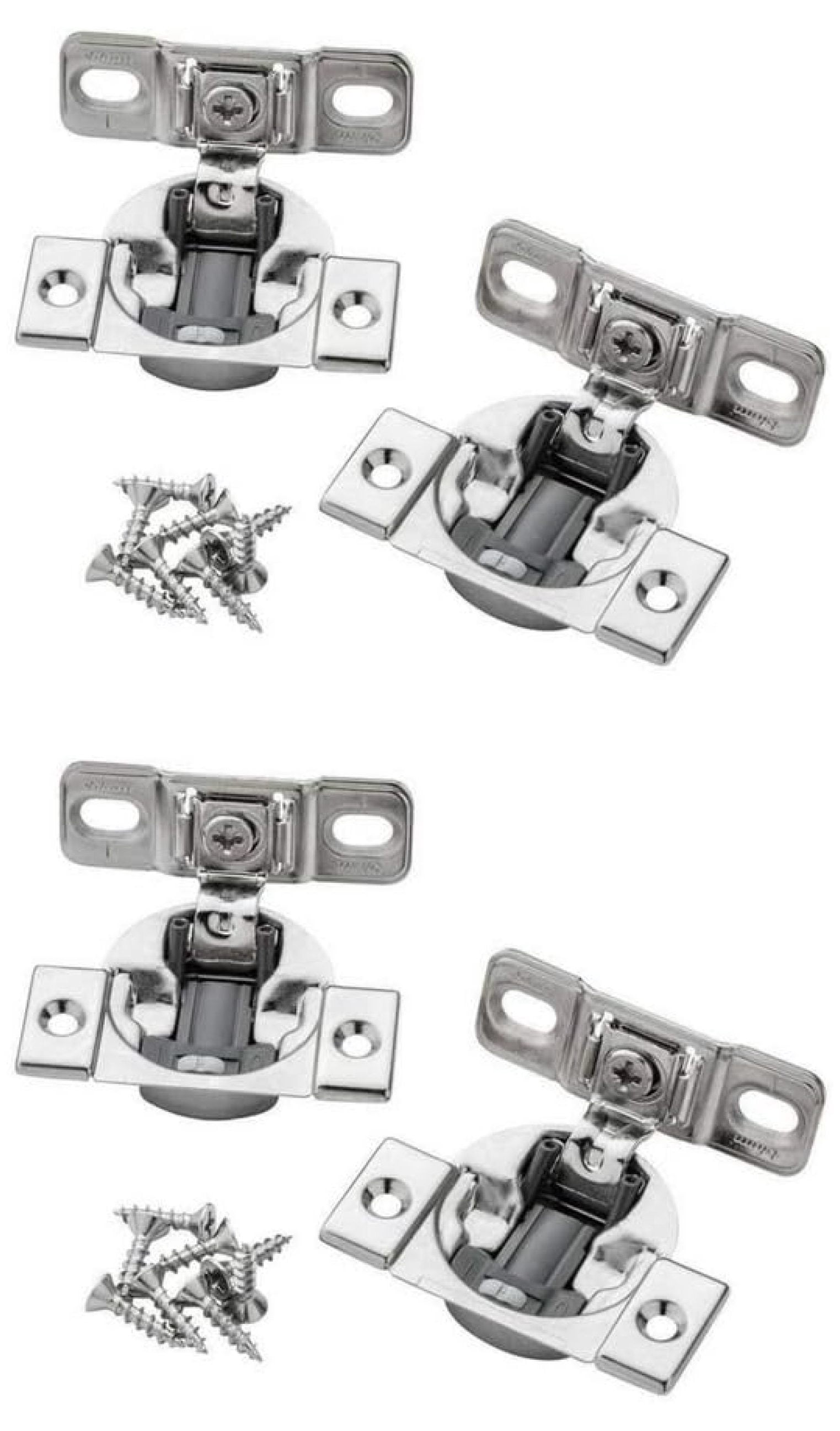 Compact Soft-Close Bluemotion Variable 1-3/8" Overlay Hinge (4 Hinges ...