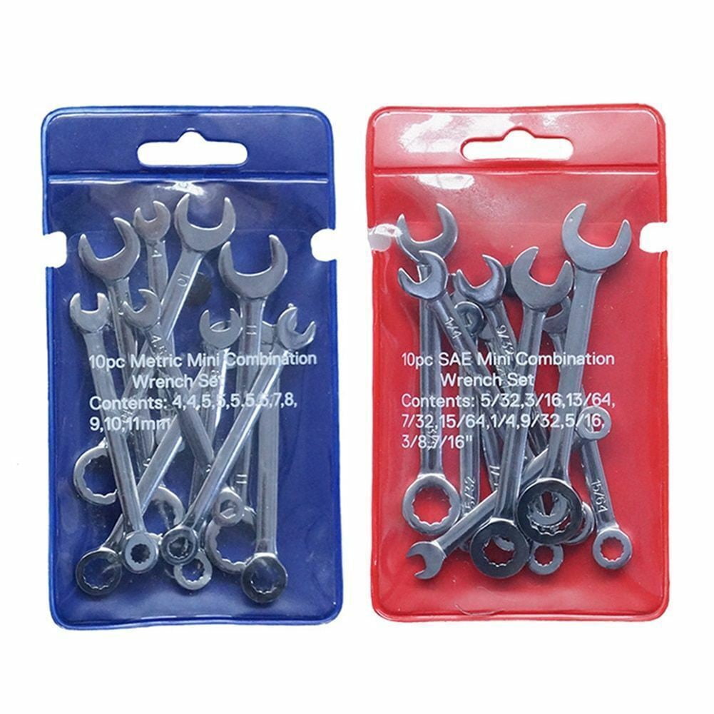 Compact Spanner Wrenches Set Hand Tools Key Ring British Metric Wrench ...