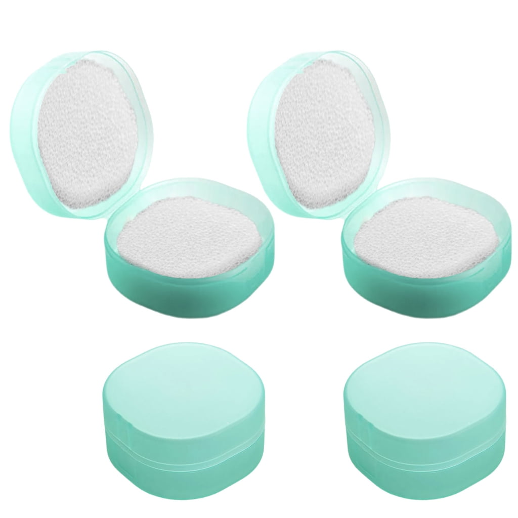 Compact Square Storage Container Clear Plastic Makeup Cotton Holder ...