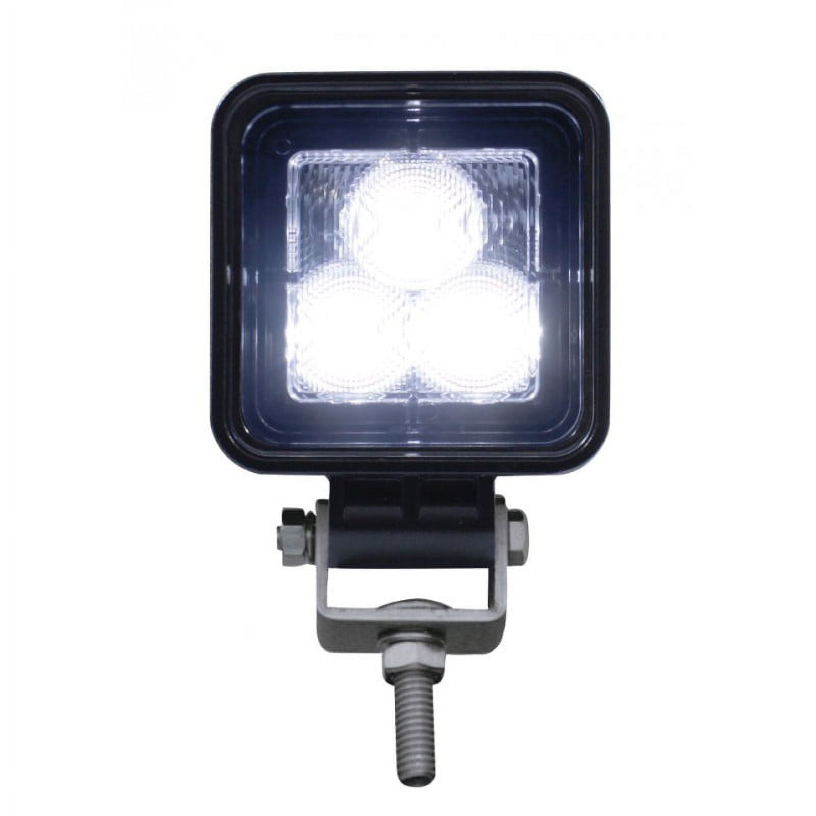 Compact Square White 3 LED High Power Utility Work Light / 9 Watt / 12V ...
