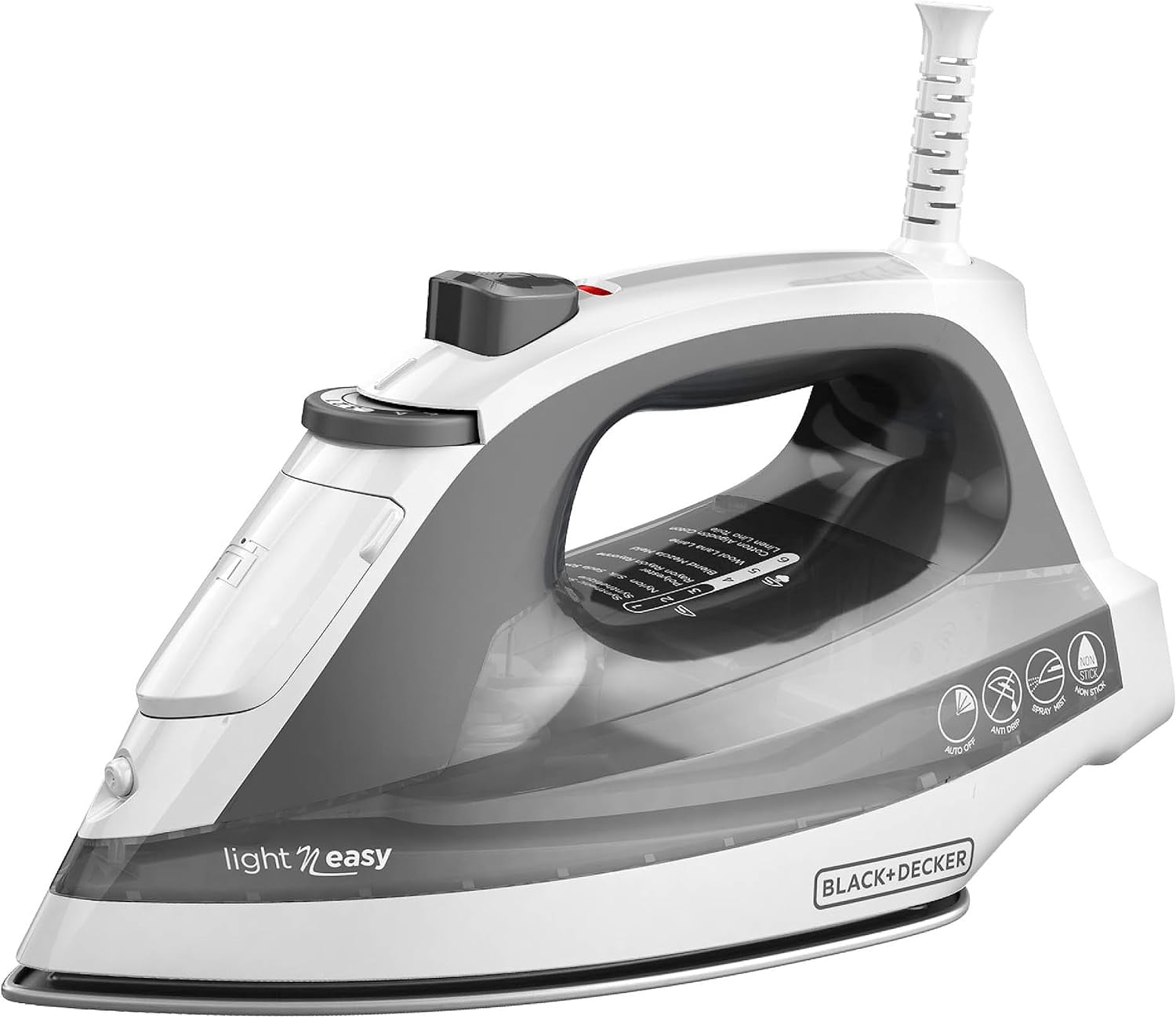 Compact Steam Iron with Stainless Steel Soleplate, Spray Mist, Anti ...