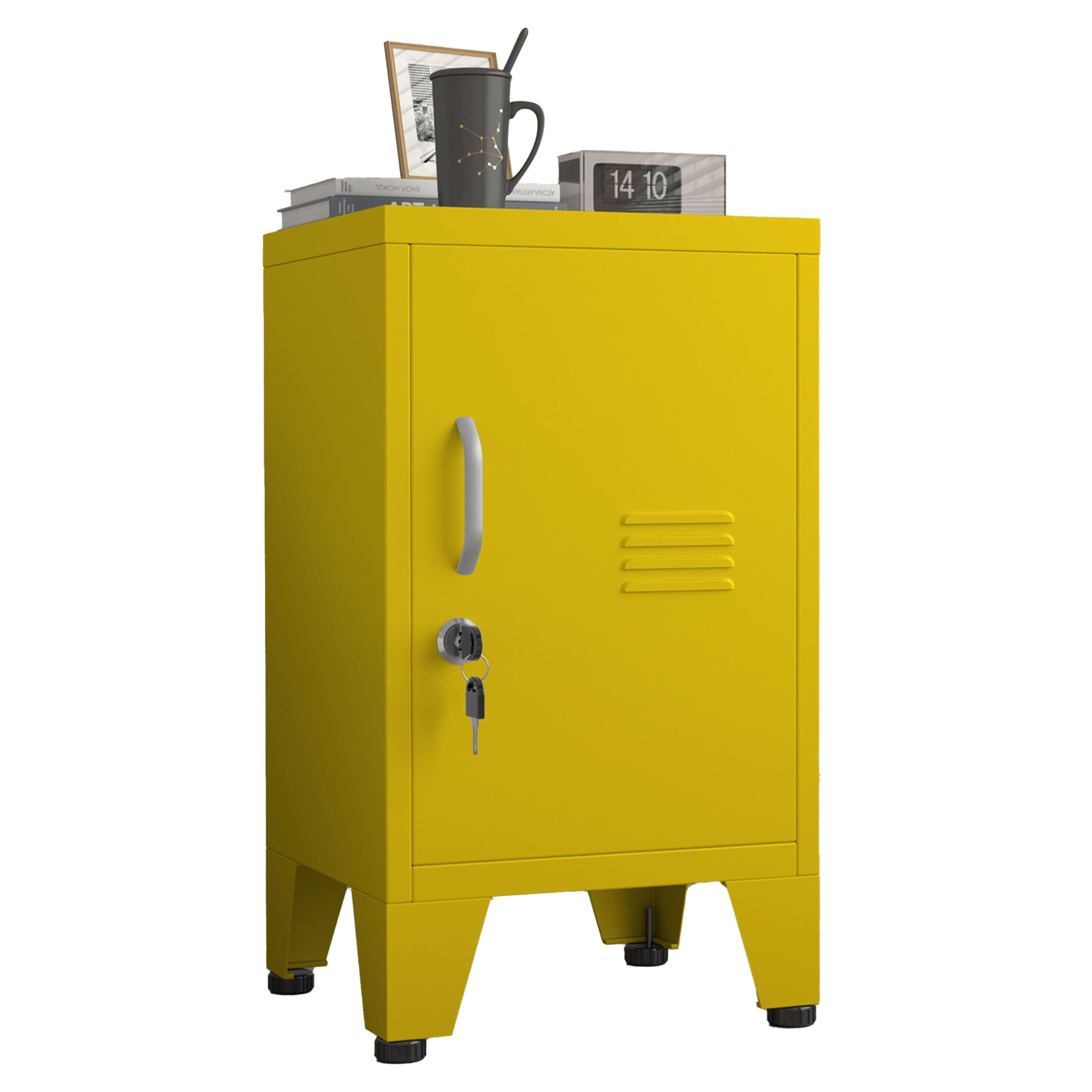 Compact Steel Office Cabinet with Safety Lock Ventilated Door ...