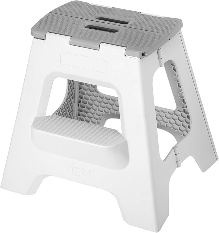 Compact Step Stool Foldable, 16-inch Two-Step Stools for Adults up to ...