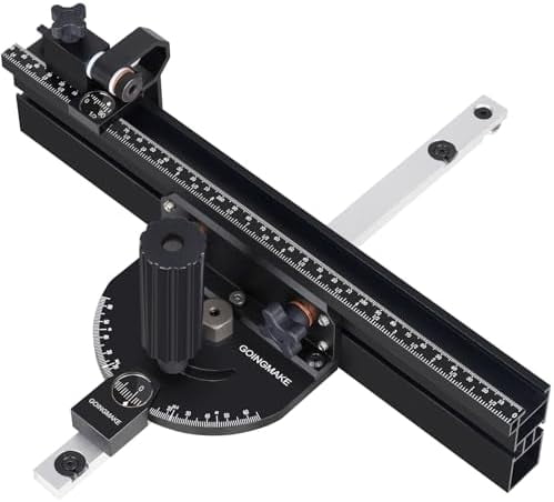 Compact Table Saw Miter Gauge with 360mm Fence and Multifunction Flip ...