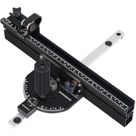 Compact Table Saw Miter Gauge with 360mm Fence and Multifunction Flip ...