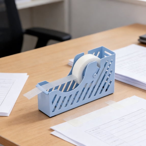 Compact Tape Dispenser Desktop Cutter Anti Slip Base Smooth Rolling ...