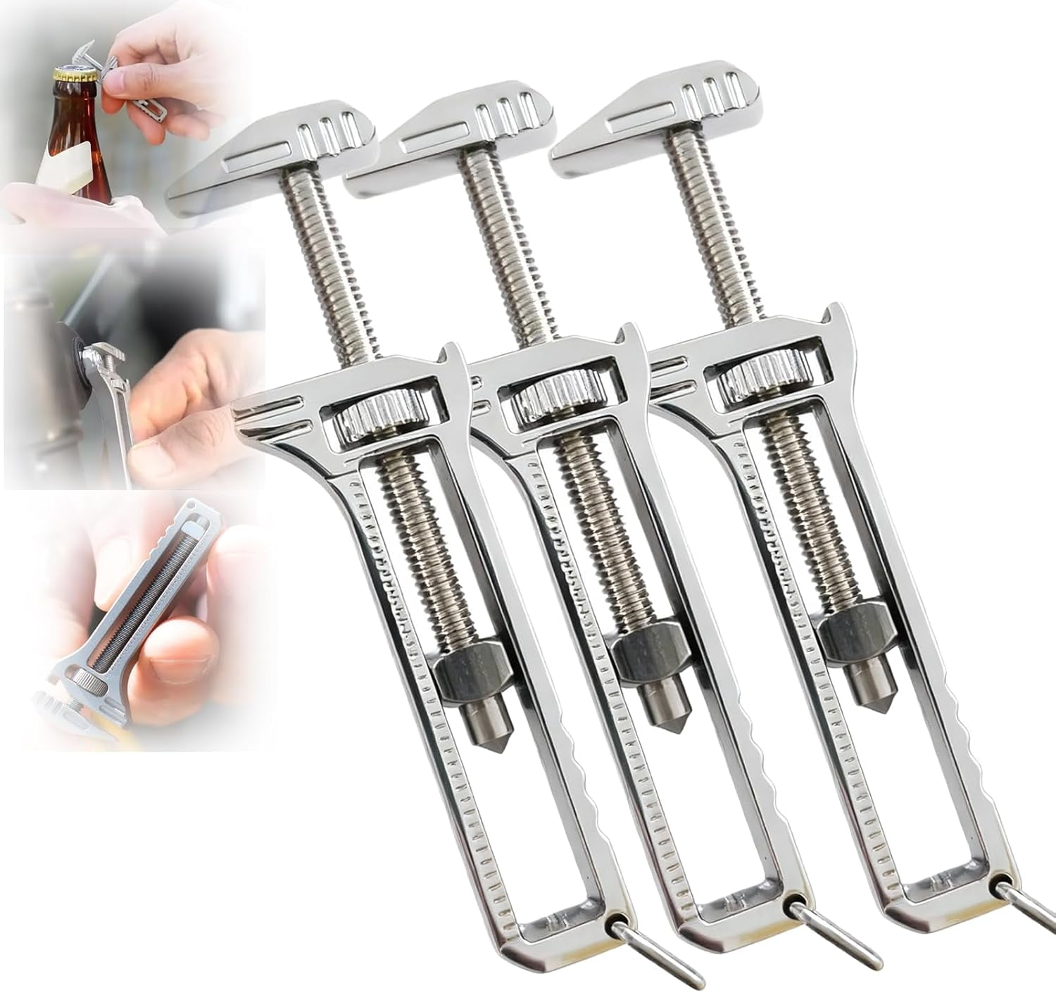 Compact Titanium Multitool, 2026 New 11-in-1 Mini Adjustable Wrench ...