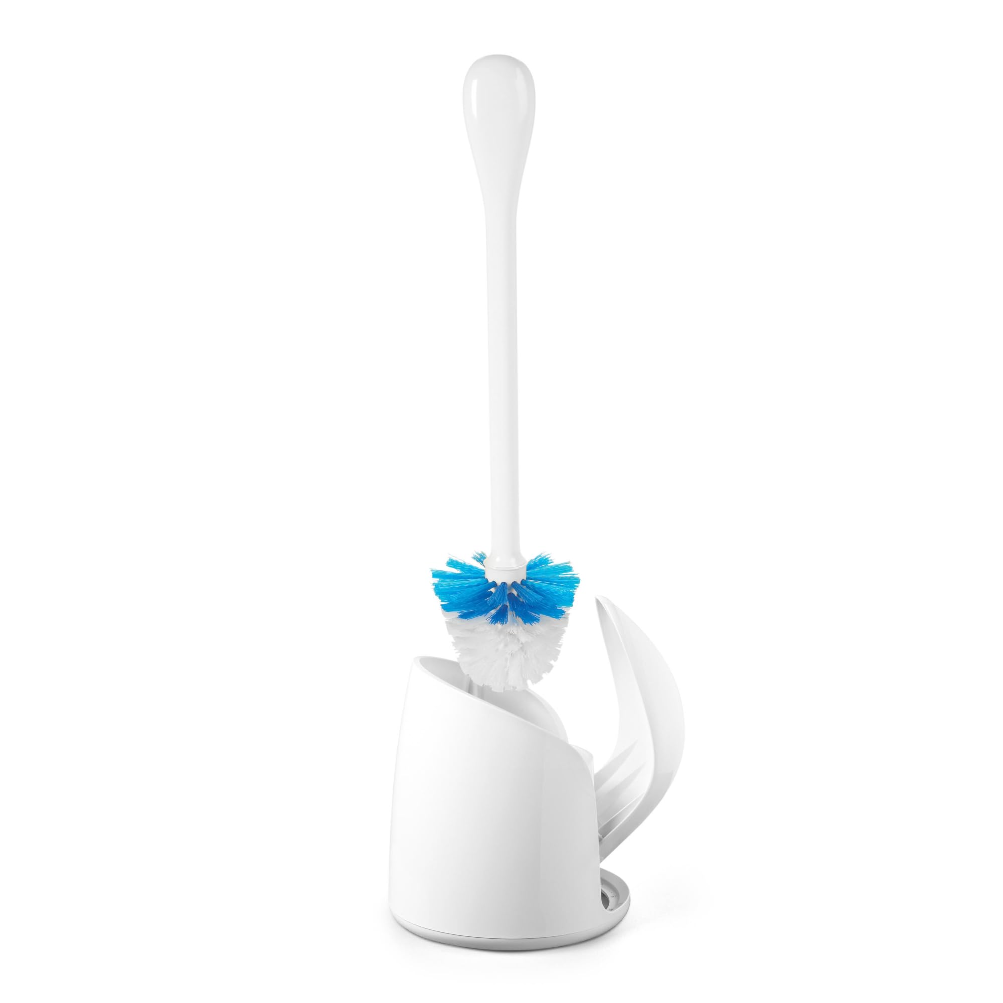Compact Toilet Brush and Canister, Automatic Door Toilet Bowl Brush ...