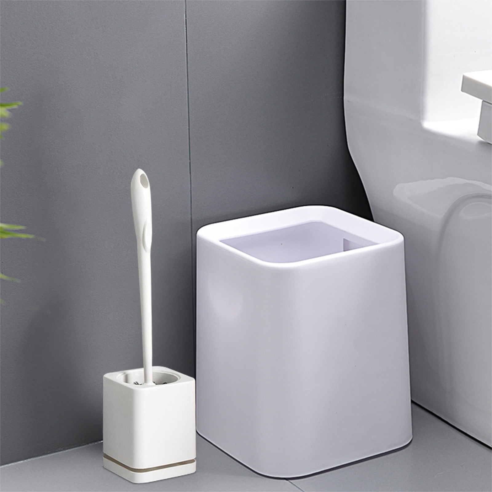 Compact Toilet Brush Set | Ergonomic Handle & Hollow Drainage Design ...